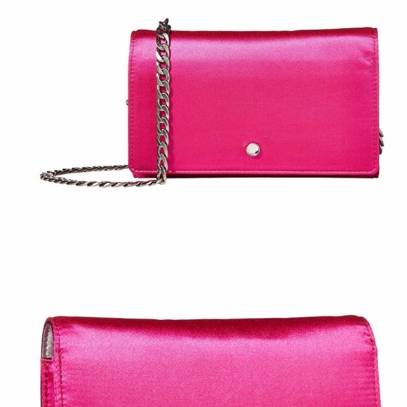 J. Crew | Bags | Jcrew Chain Wallet Satin Handbags | Poshmark